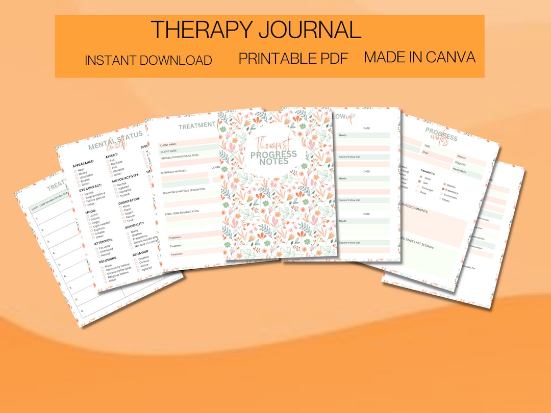 Therapy Progress Notes Cheat Sheet: Editable Template for Therapists ...