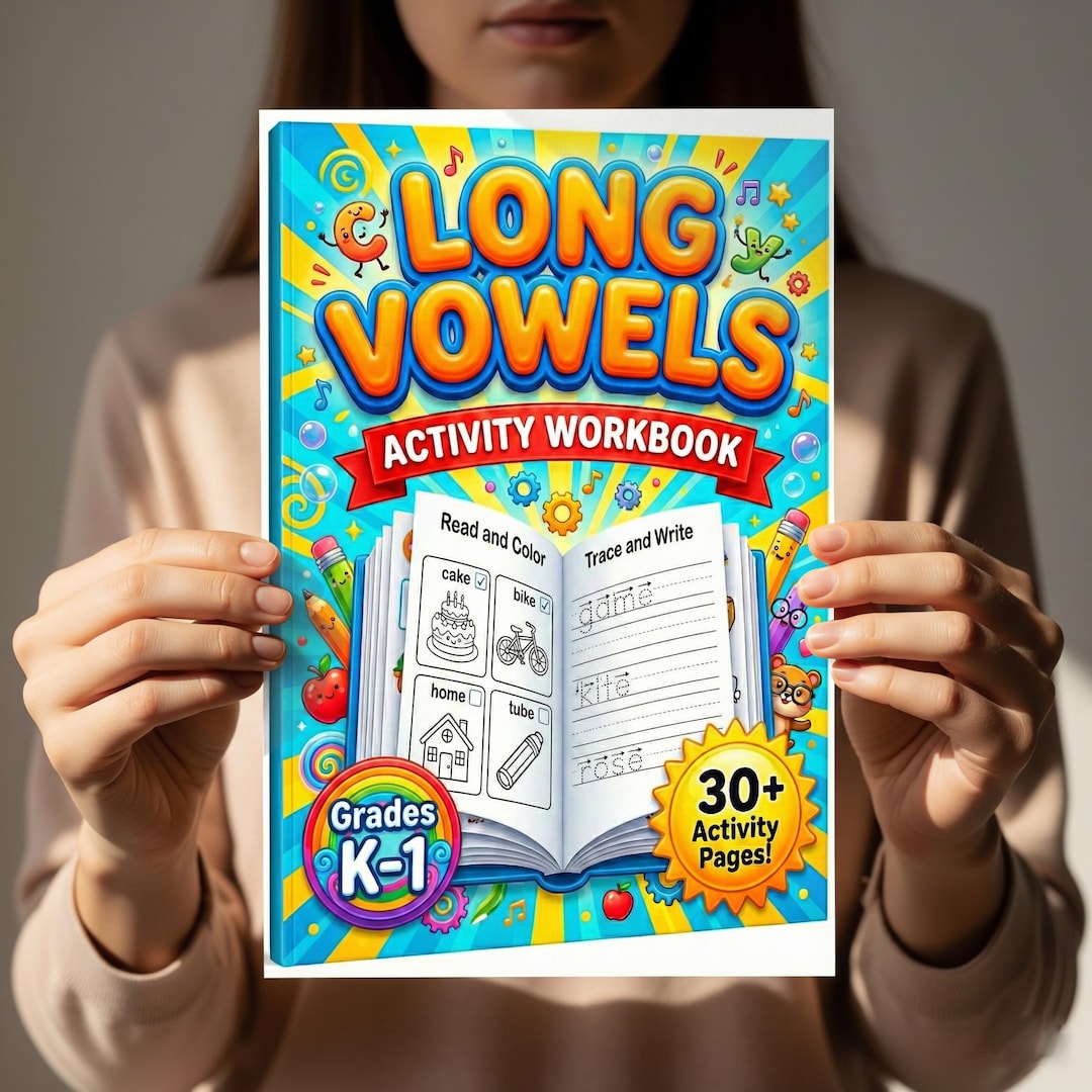 Long Vowels Activities | Phonics Word Families Cvce | Cut and Paste Worksheets | First Grade ...