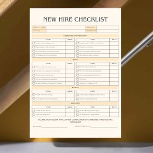 Comprehensive Employee Onboarding Checklist, New Hire Checklist ...