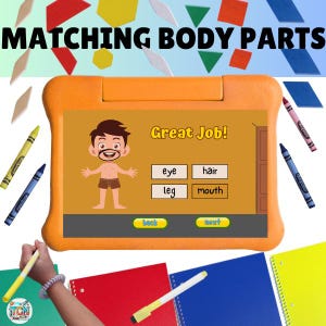 Interactive Body Parts Quizzes for Kids | Human Anatomy Learning Game ...