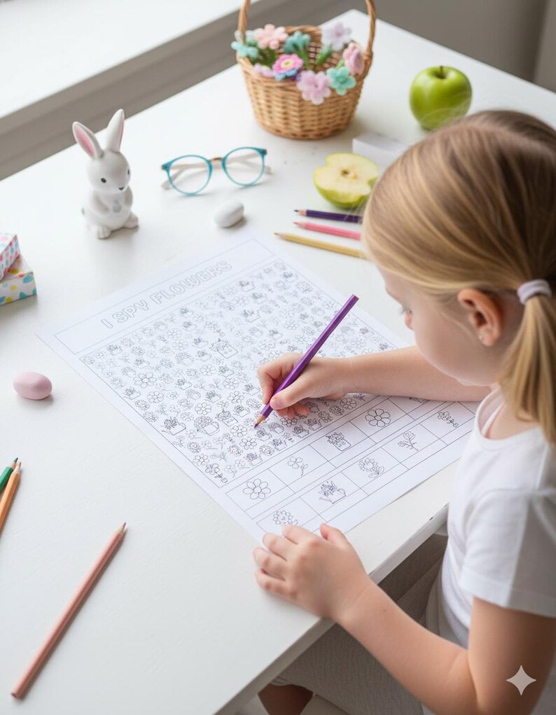 I Spy Flowers Printable Spring Seek and Find Preschool Visual ...