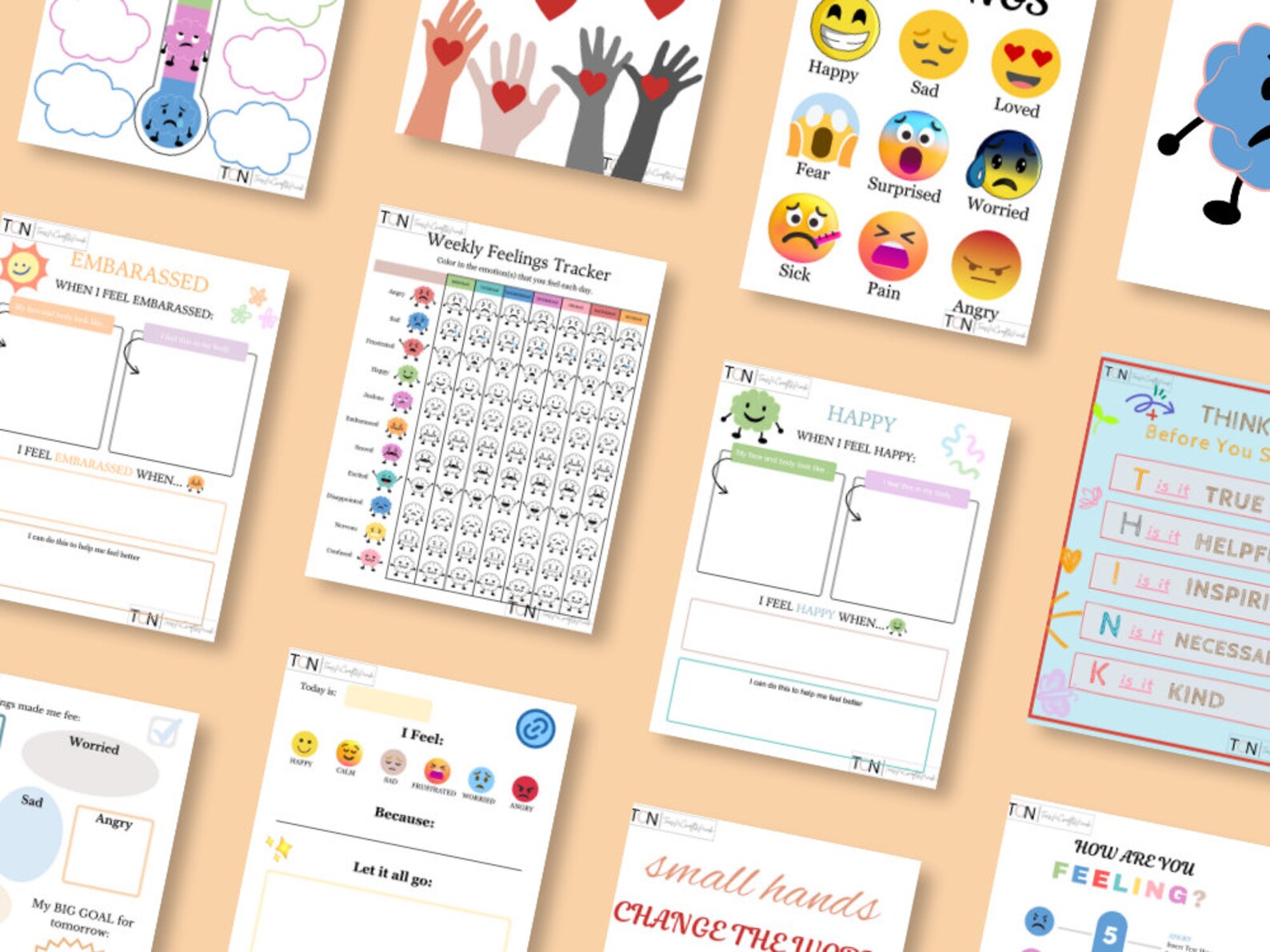 Social Emotional Learning Therapy Worksheets | Counseling Resources ...