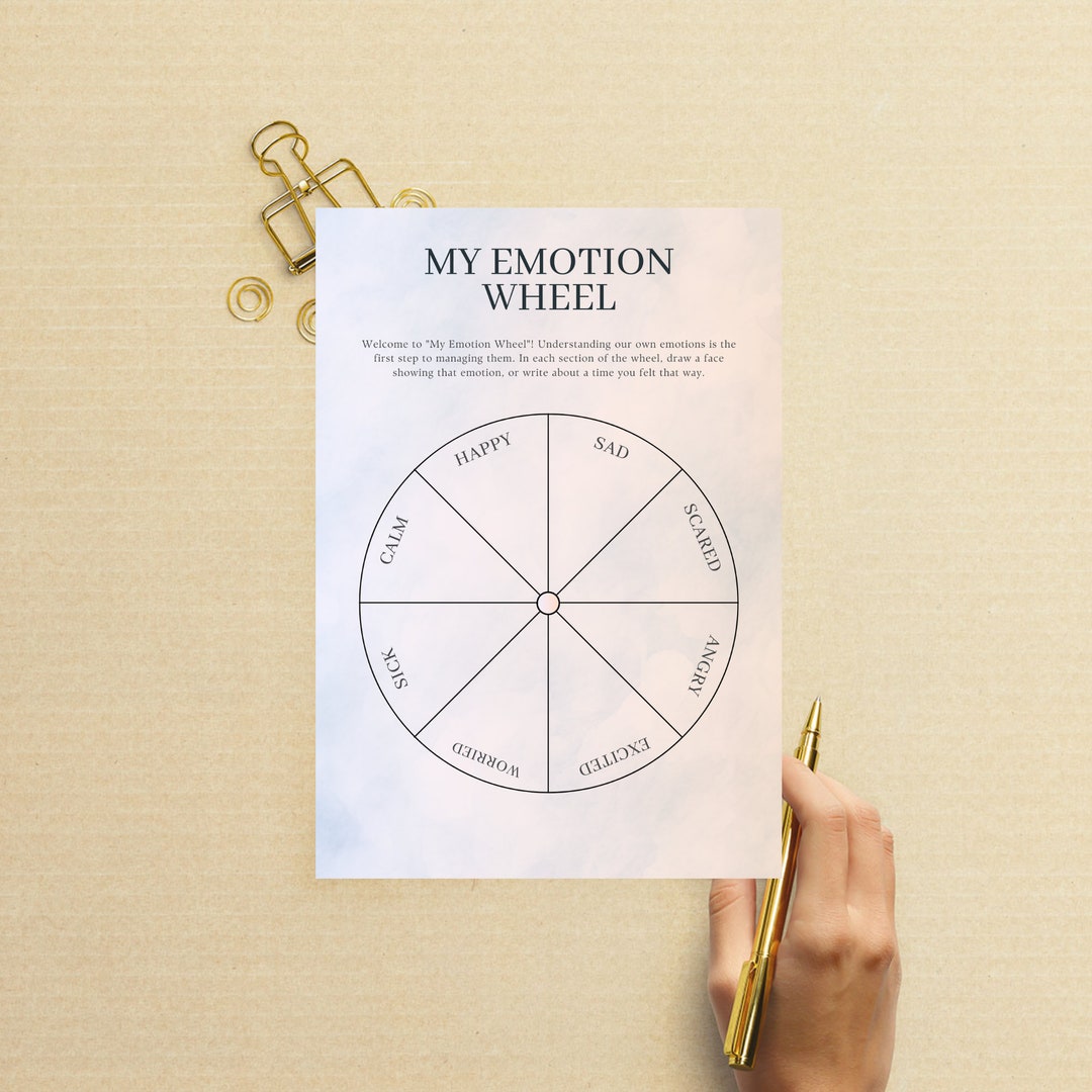 Kids Emotion Wheel Chart - Therapy, SEL, DBT (digital Download) - Etsy