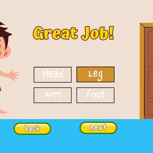 Interactive Body Parts Quizzes for Kids | Human Anatomy Learning Game ...