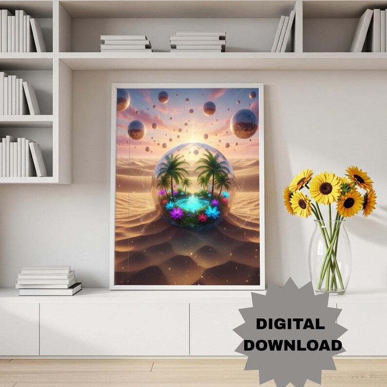 Surrealism Dreamscape Wall Art Printable Whimsical Dreamscape Poster ...