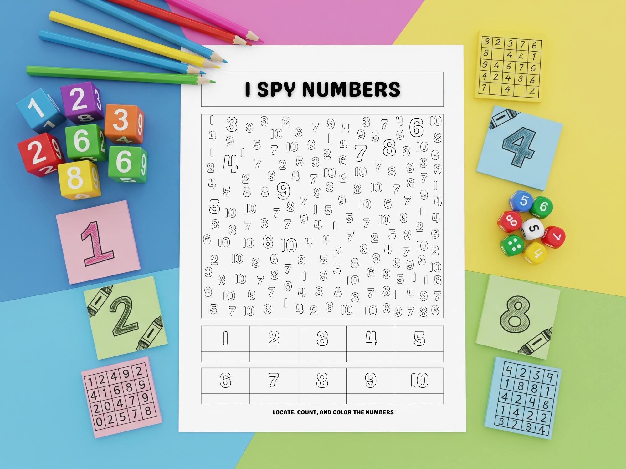 I SPY Everything Printable Activity Workbook Seek and Find Worksheets ...