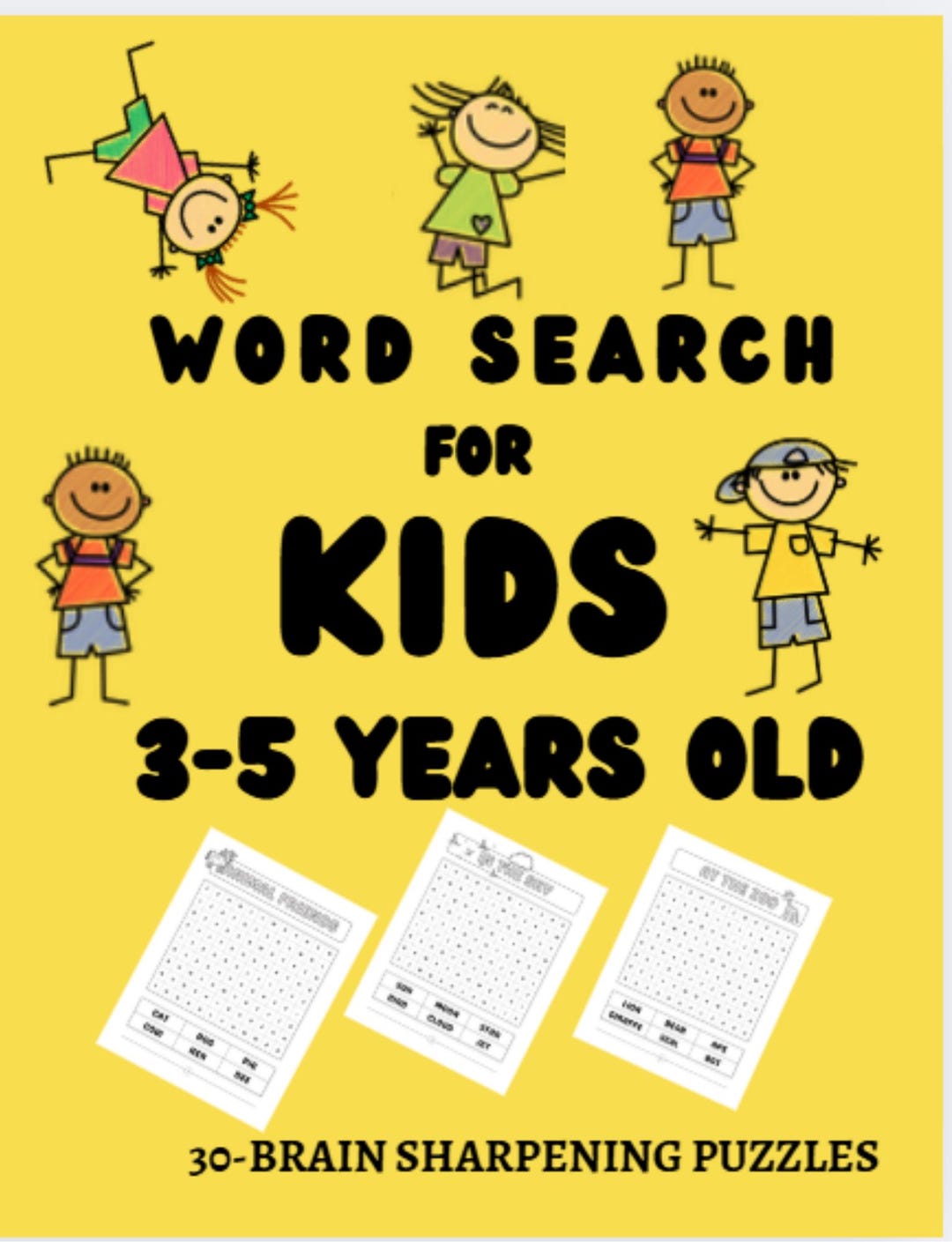 Preschool Word Search Printable Kindergarten Literacy Worksheets Easy ...