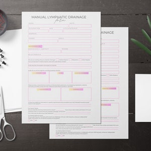 LYMPHATIC DRAINAGE FORM - Massage Intake Forms Template, Manual ...