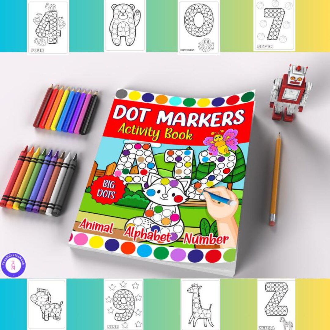 ABC Numbers Animals Dot Marker Book: Toddler Learning Activity (PDF ...
