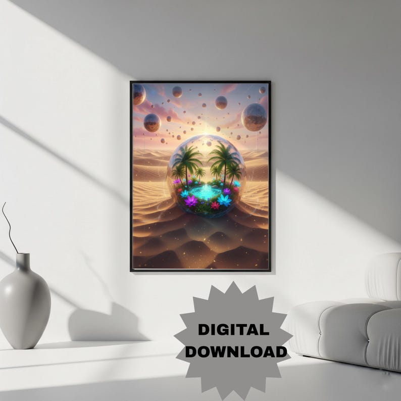 Surrealism Dreamscape Wall Art Printable Whimsical Dreamscape Poster ...