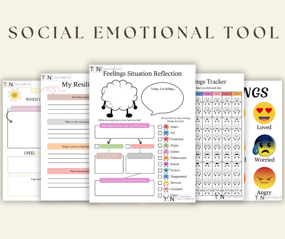 Social Emotional Learning Therapy Worksheets Counseling Resources ...