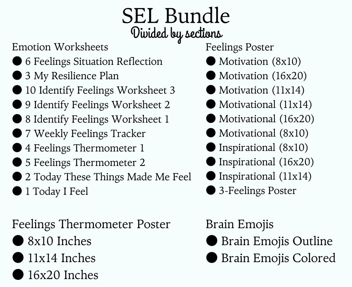 Social Emotional Learning Therapy Worksheets Counseling Resources ...