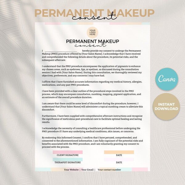 Pmu Consent Form - Etsy