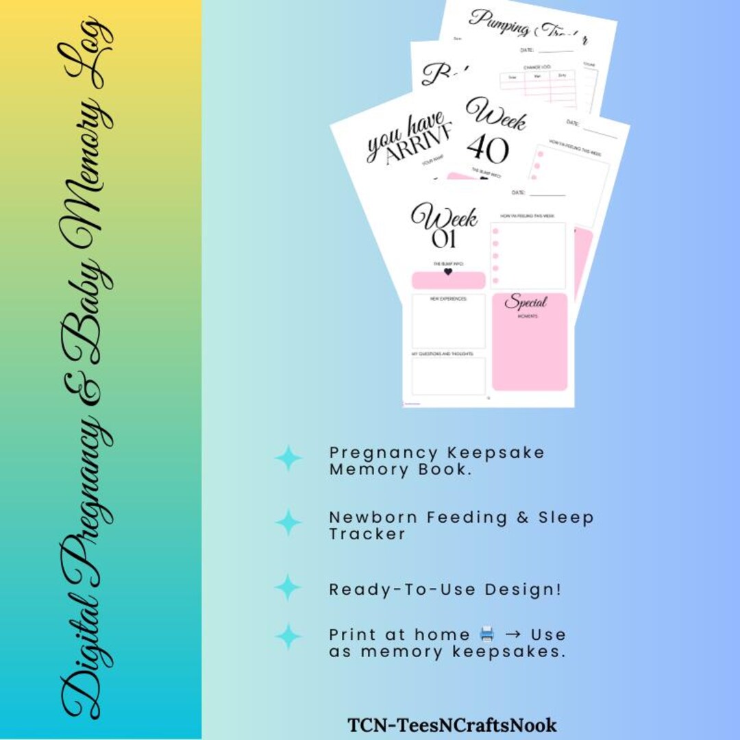 Printable Baby Milestone Tracker Pregnancy Journal Trimester Tracker ...