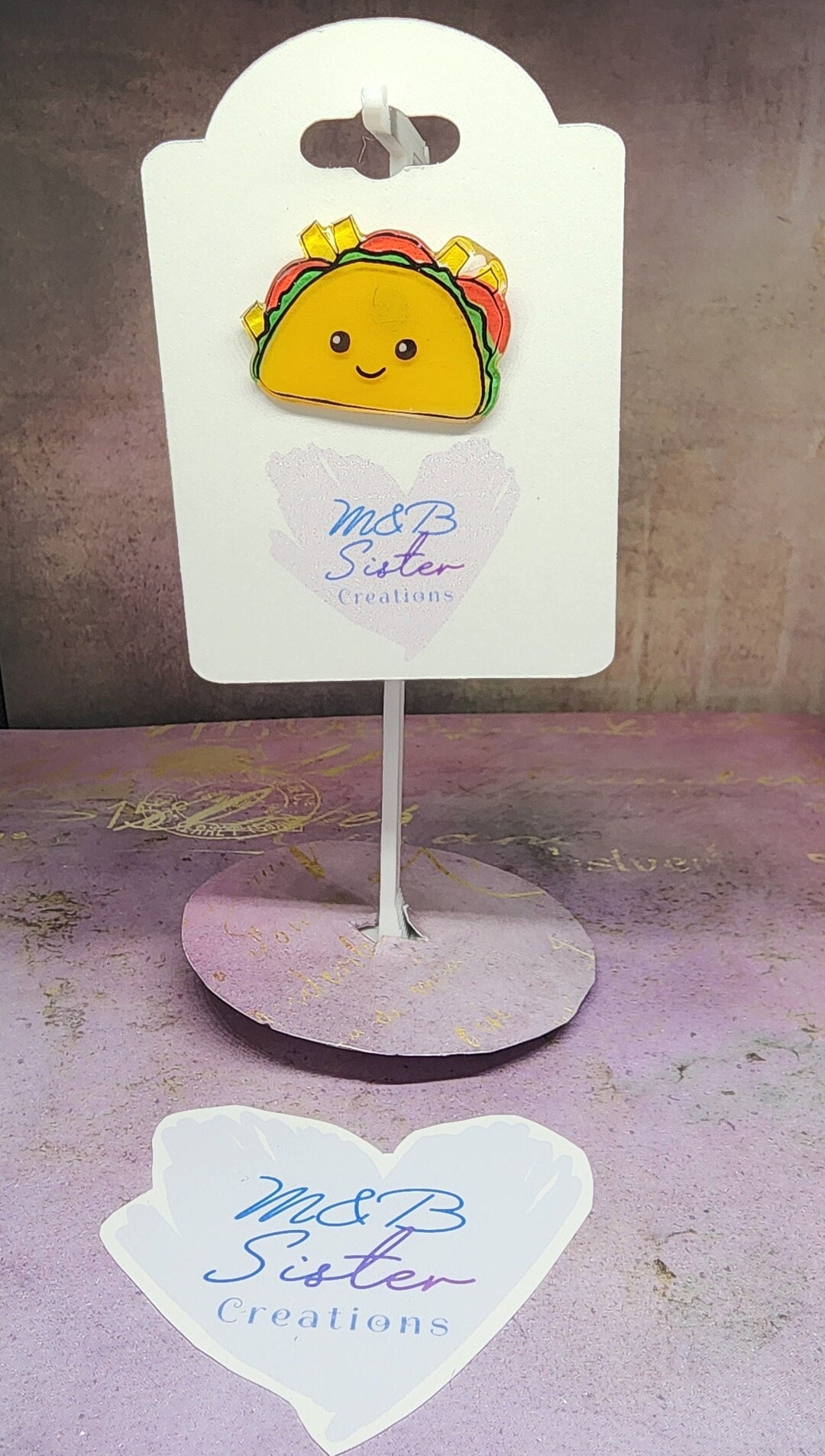 Cartoon Happy Taco Pin Cute Chibi Handmade Pin Free Untracked Shipping ...