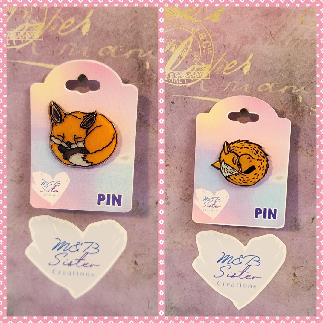 Fox Pins - Cute Chibi Handmade Pin - Free Untracked Shipping to US and ...