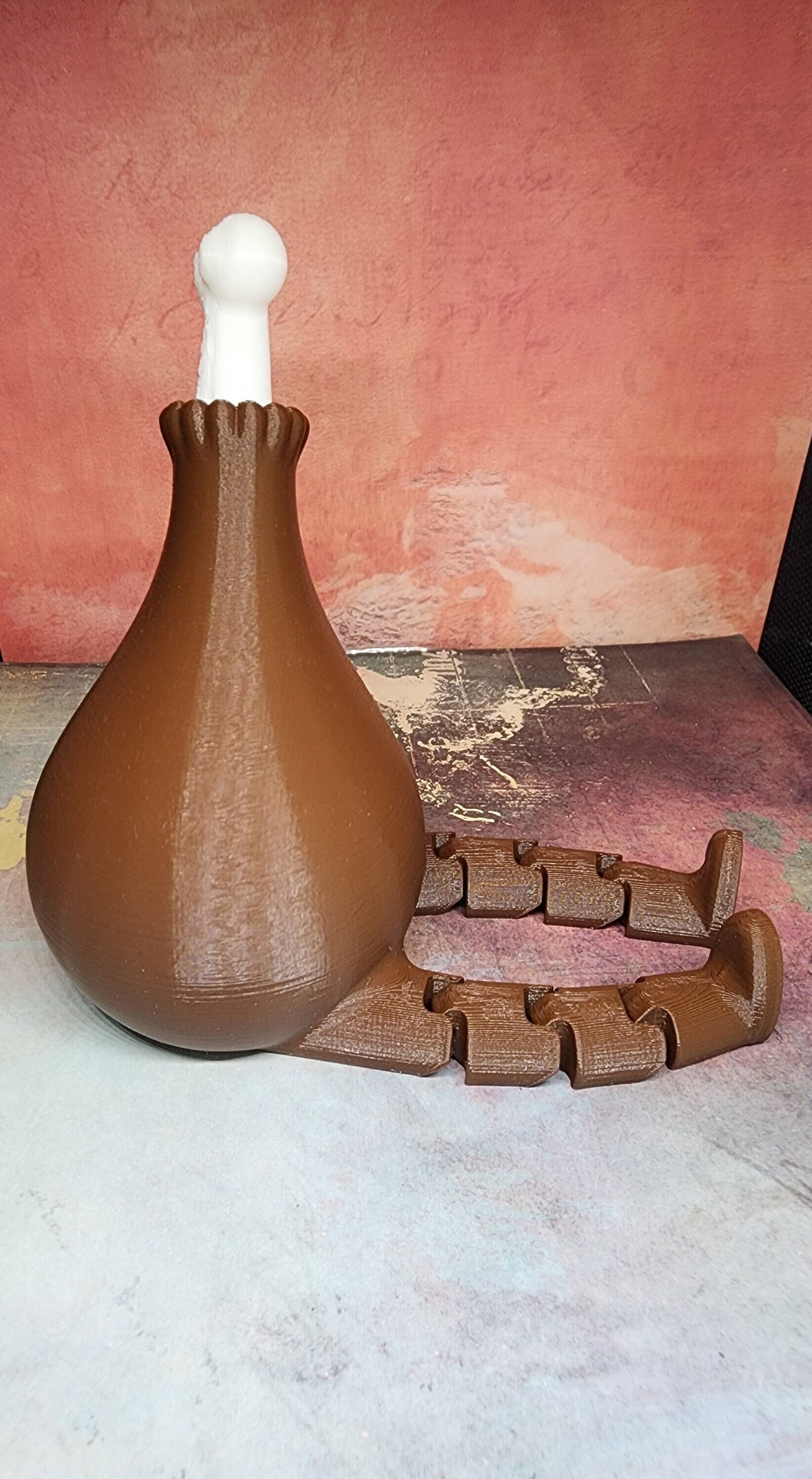 Articulated Turkey Leg With Legs - Fidget Toy - Unpainted Flexi ...