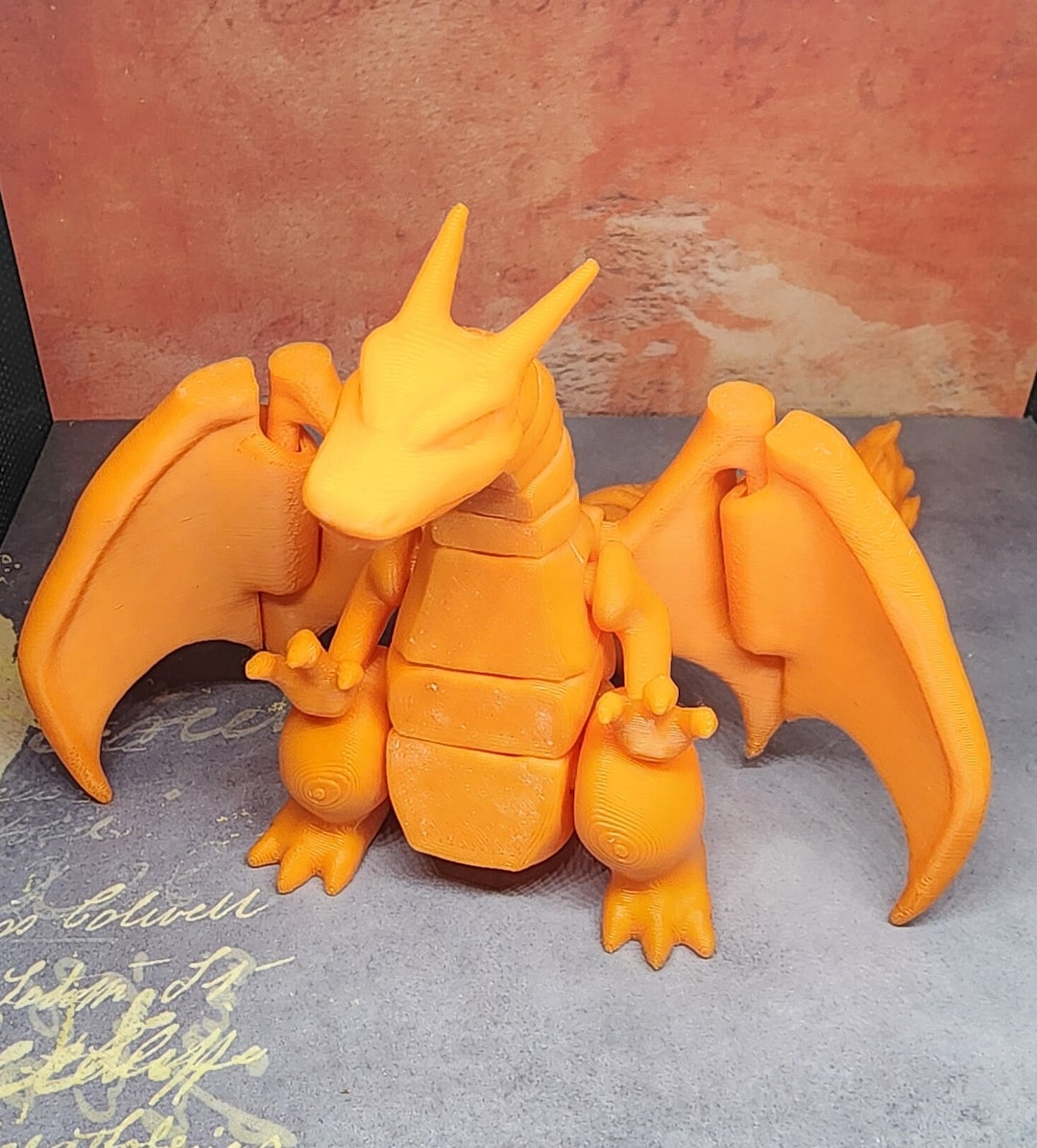 Articulated Charizard Fire Lizard Pokemon Dragon Fidget Toy Unpainted ...