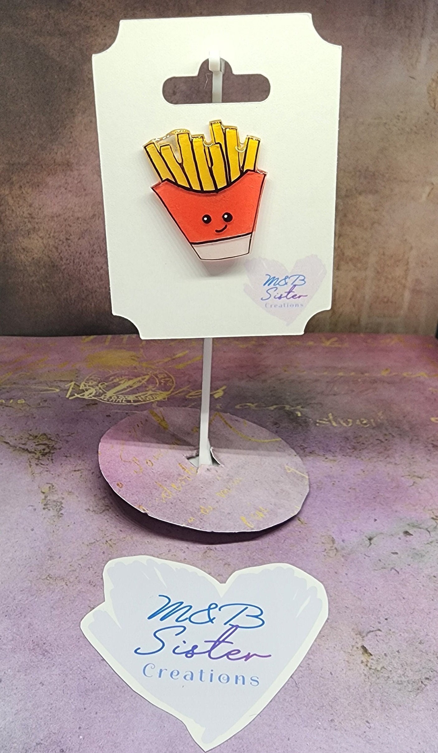 Cartoon French Fries Pin - Cute Chibi Handmade Pin - Free Untracked ...