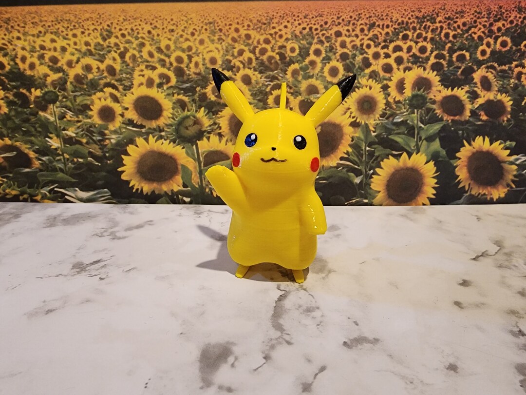 Happy Waving Pikachu Painted 3D Print Free US & CA Shipping - Etsy
