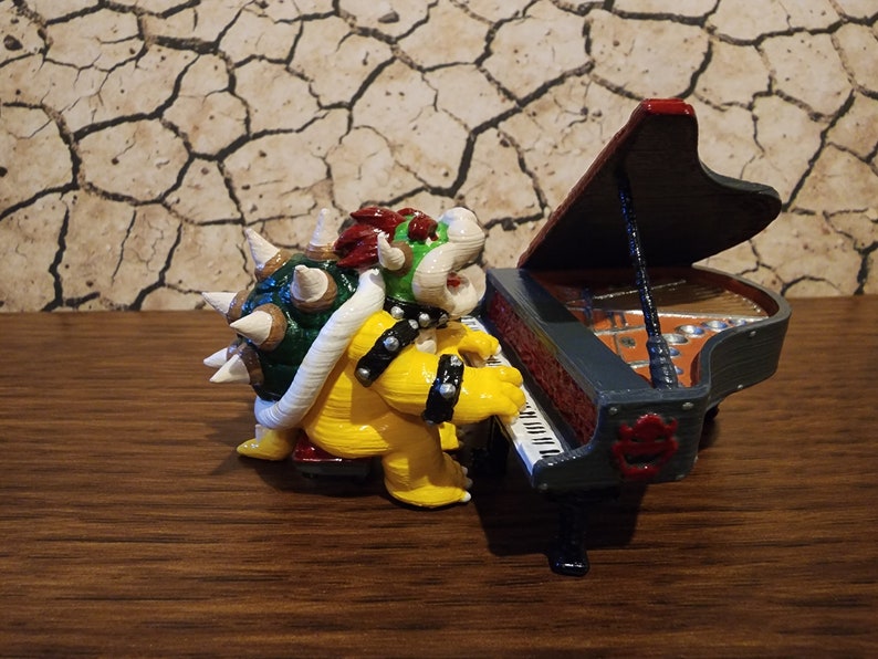 Bowser Playing His Piano - Painted 3D Print - Free Shipping - Etsy