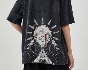 Anime Character Inspired Washed Vintage Manga T Shirt - Etsy UK