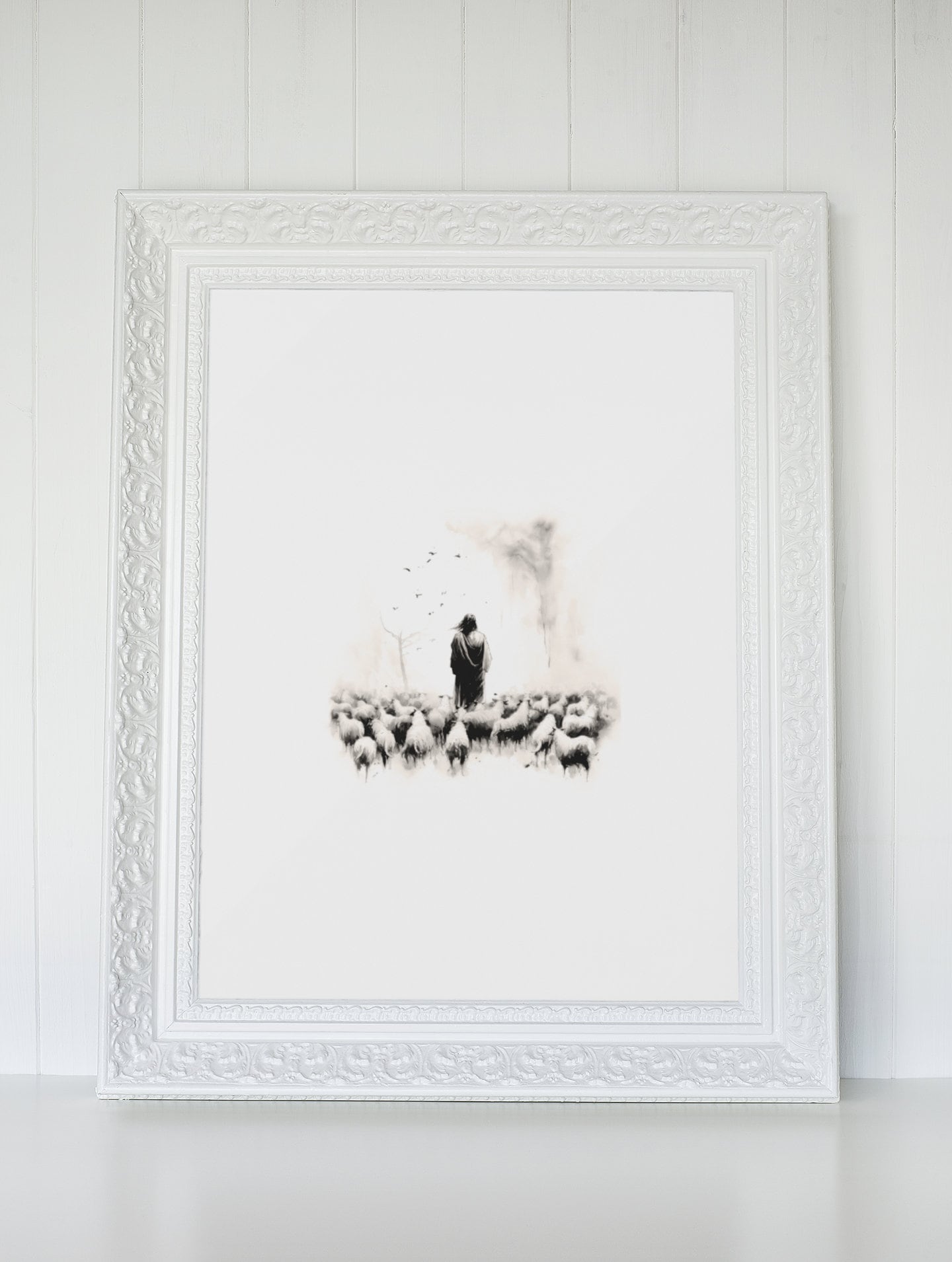 Parable of the Lost Sheep, 99 Sheep, Digital Print, Bible Wall Art ...