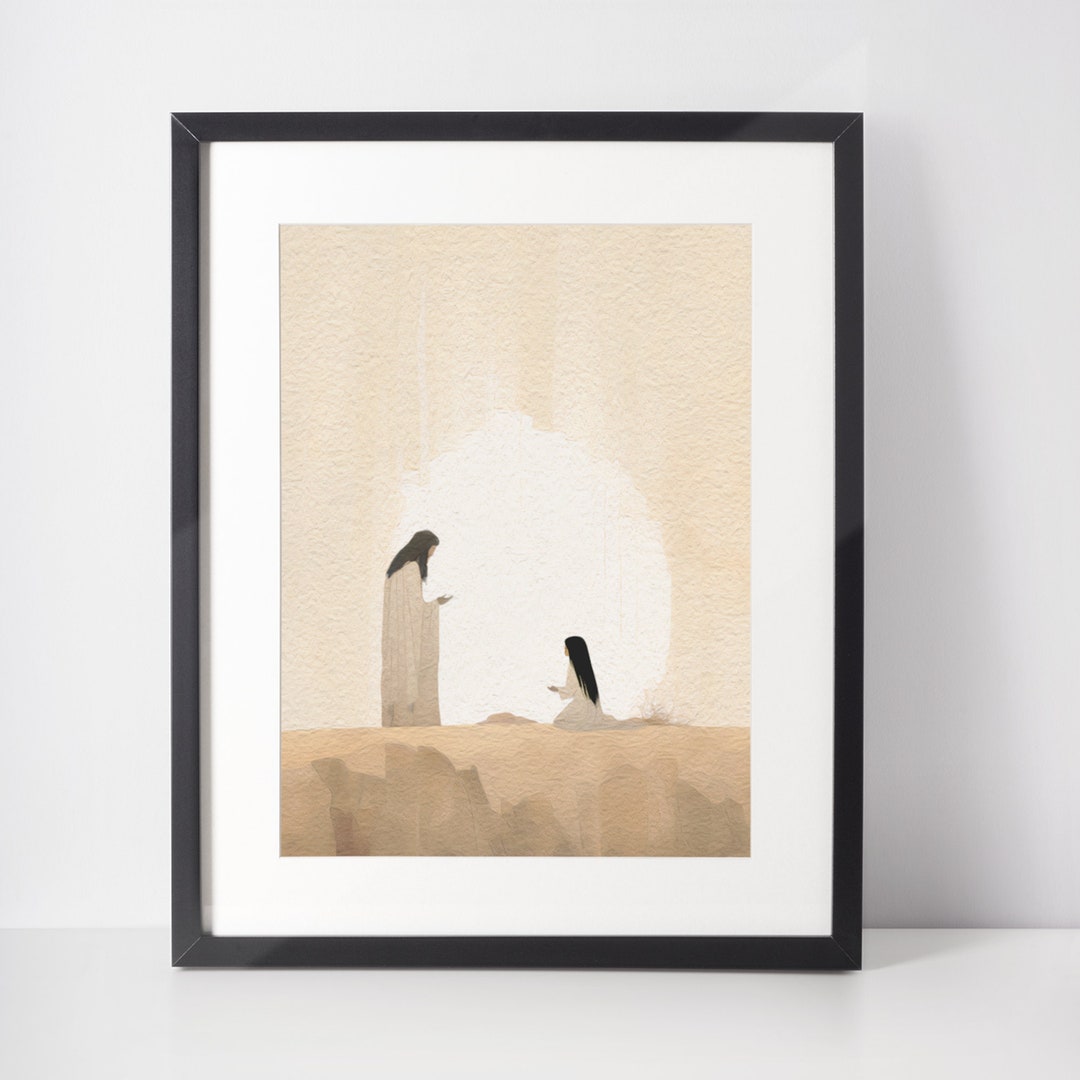 Jesus Heals Sick Woman, Digital Print, Bible Wall Art, Jesus Art, Bible ...