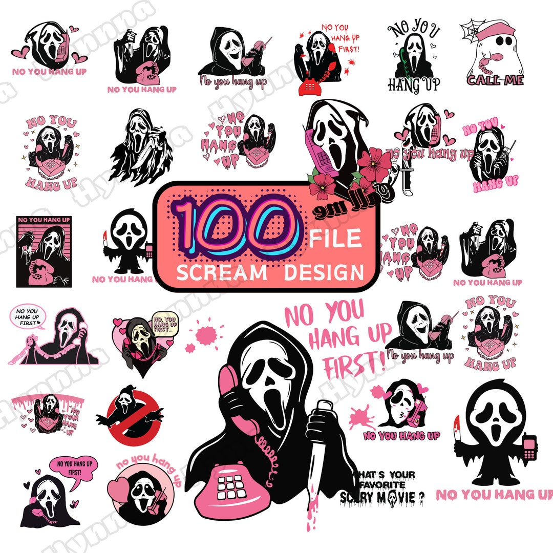 Scream Svg Bundle, Ghost Face Svg, Scream You Hang up SVG, Halloween ...