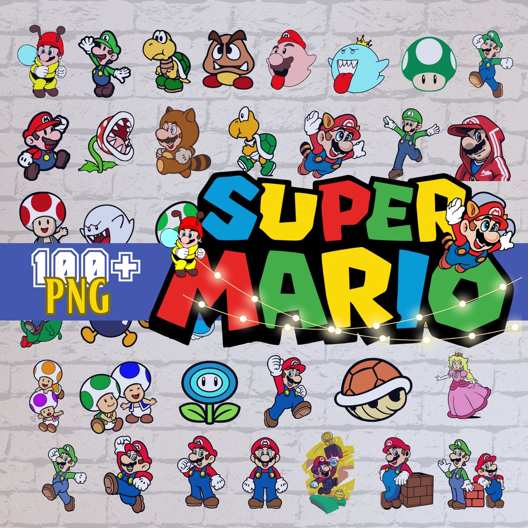 Super Mario SVG Bundle for Cricut and Sublimation, Mario Family Layered ...