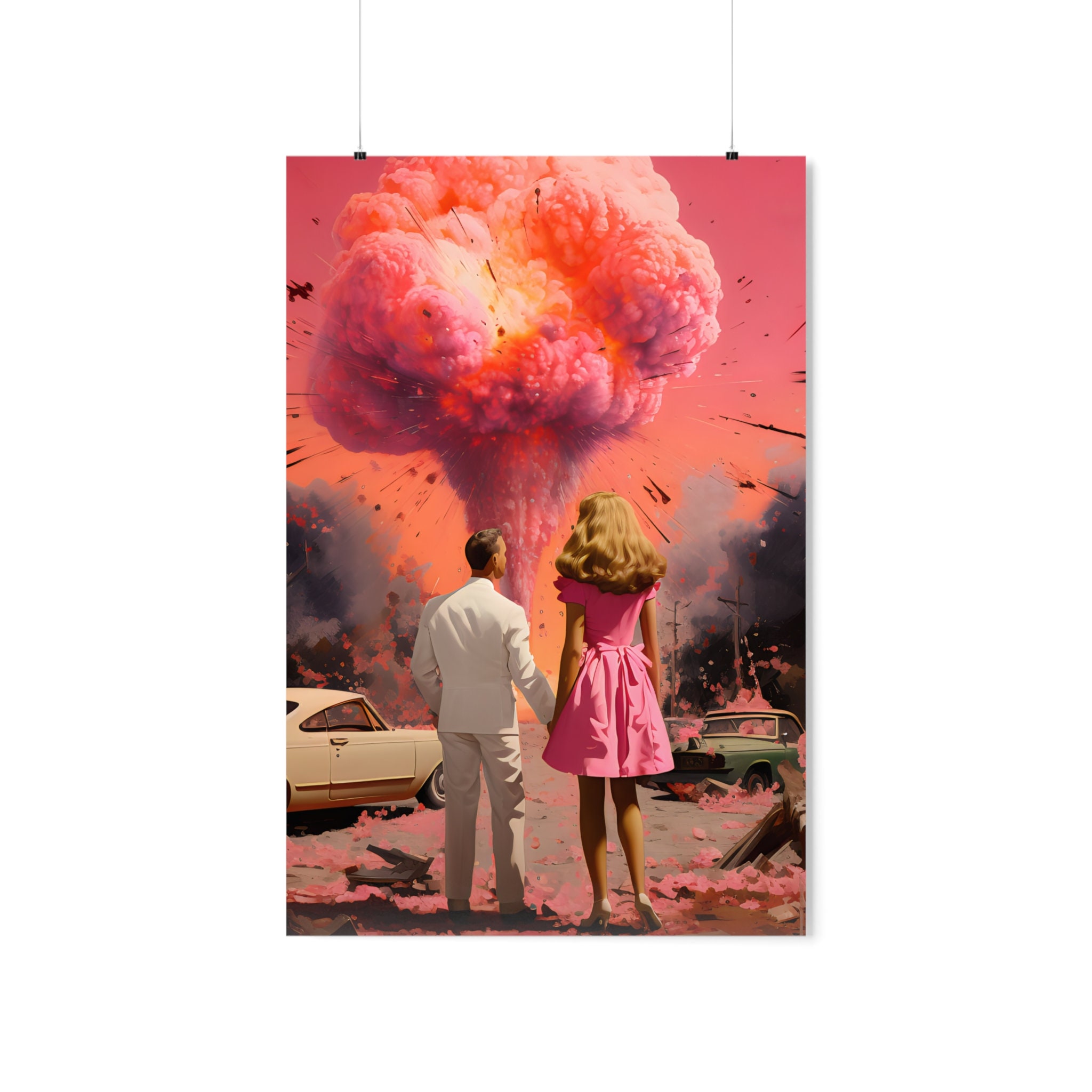 Barbenheimer Barbie X Oppenheimer Pink Posters