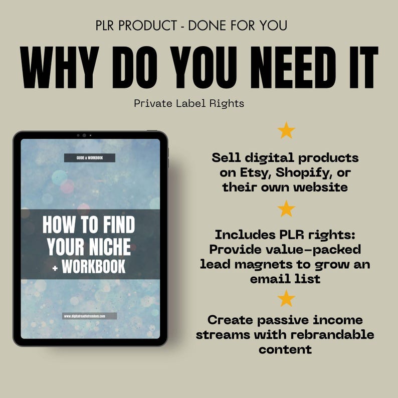 Finding Your Niche Guide & Workbook | PLR Resell Rights | Digital ...