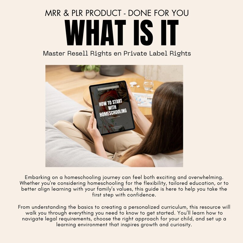 How to Start With Homeschooling | PLR & Master Resell Rights| Kids ...