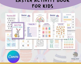 Easter Activity Book for Kids, Easter Activity Pack - 82 Page Kids ...