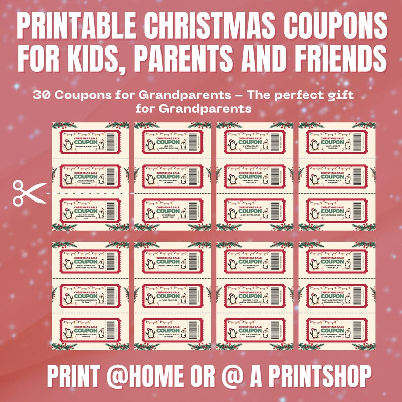 Printable Christmas Coupons for Kids, Parents, and Friends. Ready to ...