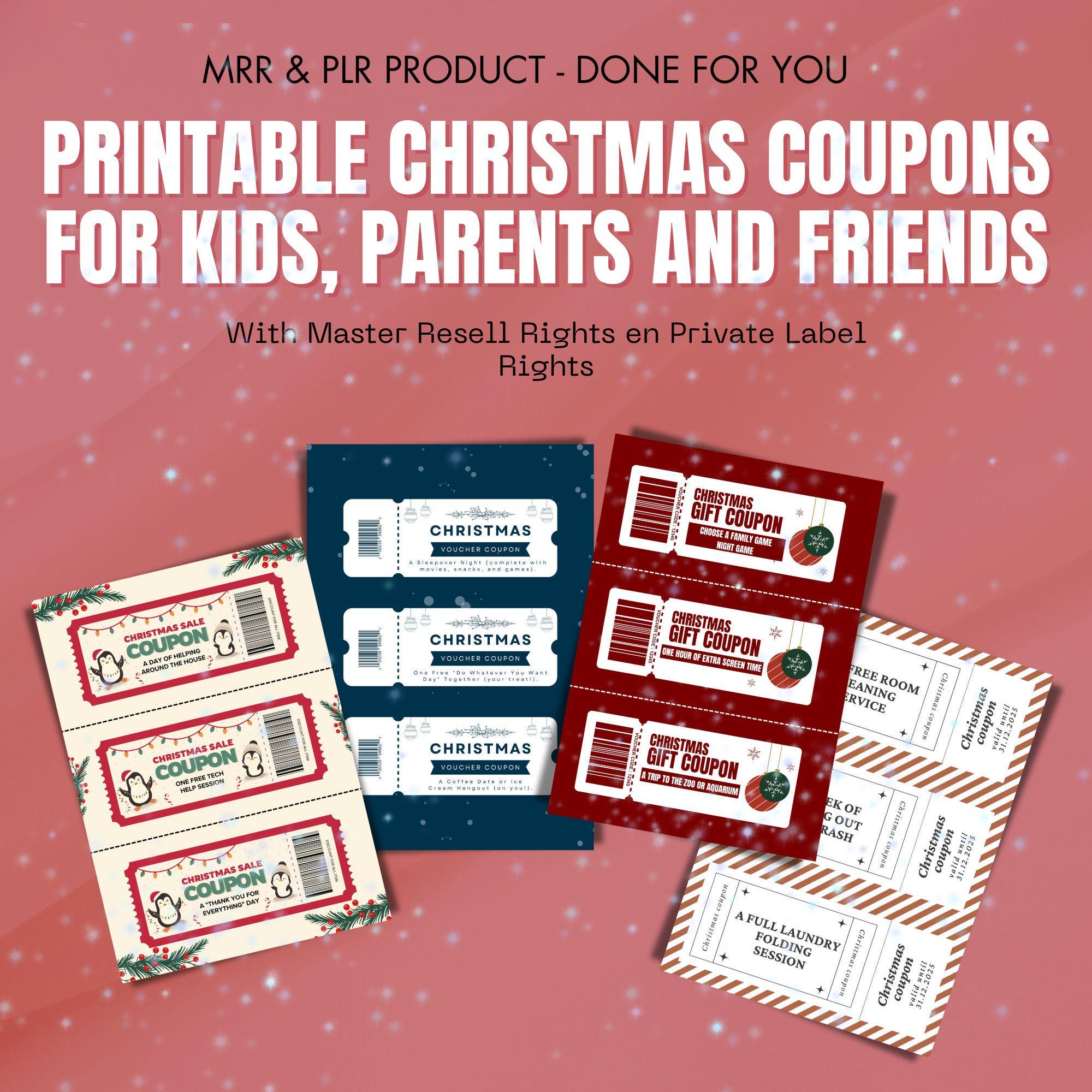 Printable Christmas Coupons for Kids, Parents, and Friends. Ready to ...