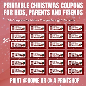 Printable Christmas Coupons for Kids, Parents, and Friends. Ready to ...