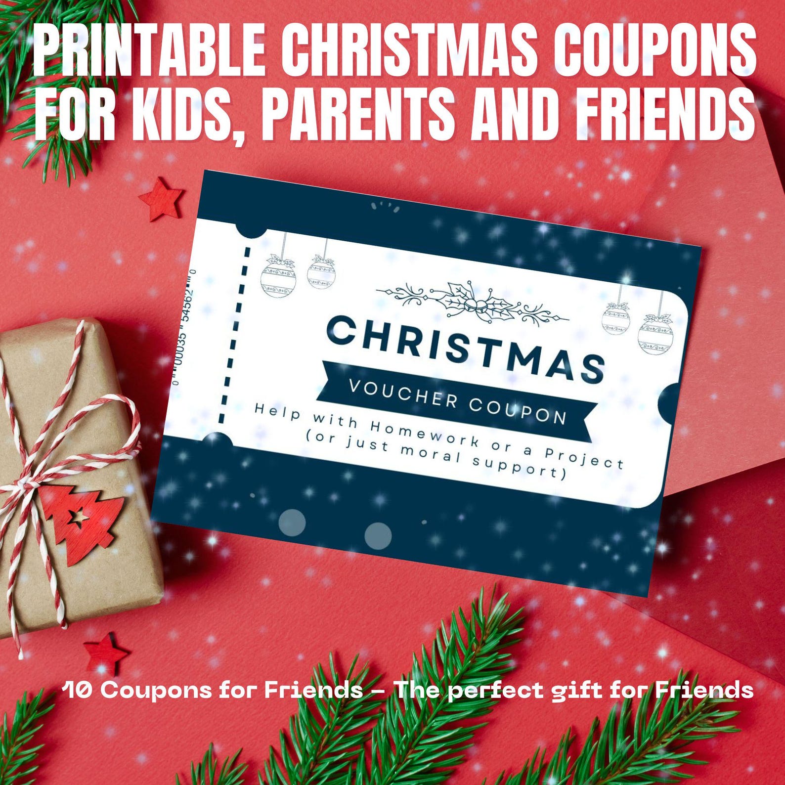 Printable Christmas Coupons for Kids, Parents, and Friends. Ready to ...