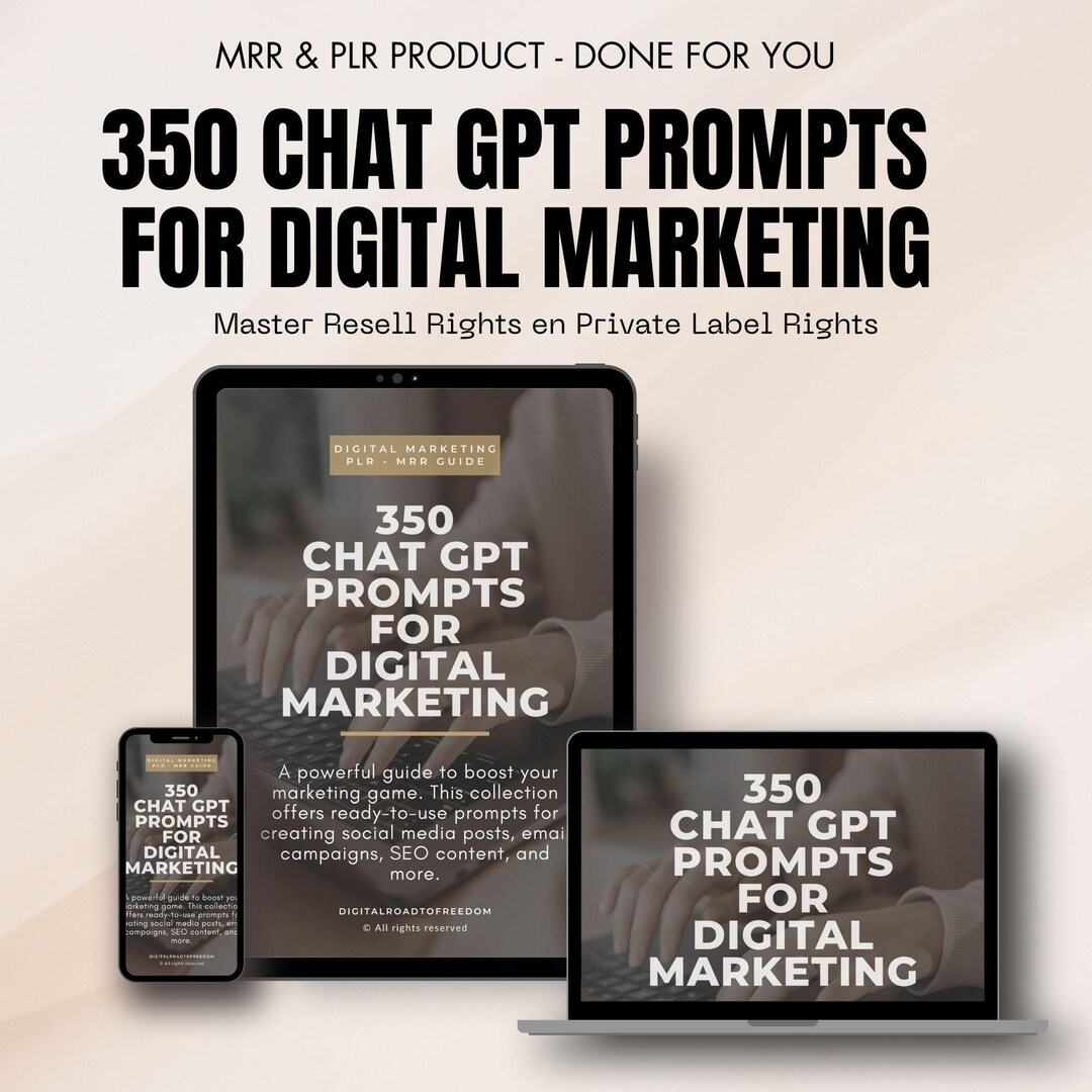 350 Chat GPT Prompts for Digital Marketing With Master Resell Rights ...