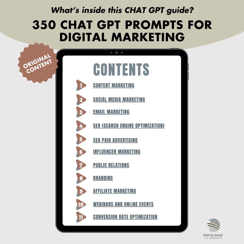 350 Chat GPT Prompts for Digital Marketing. With Master Resell Rights ...
