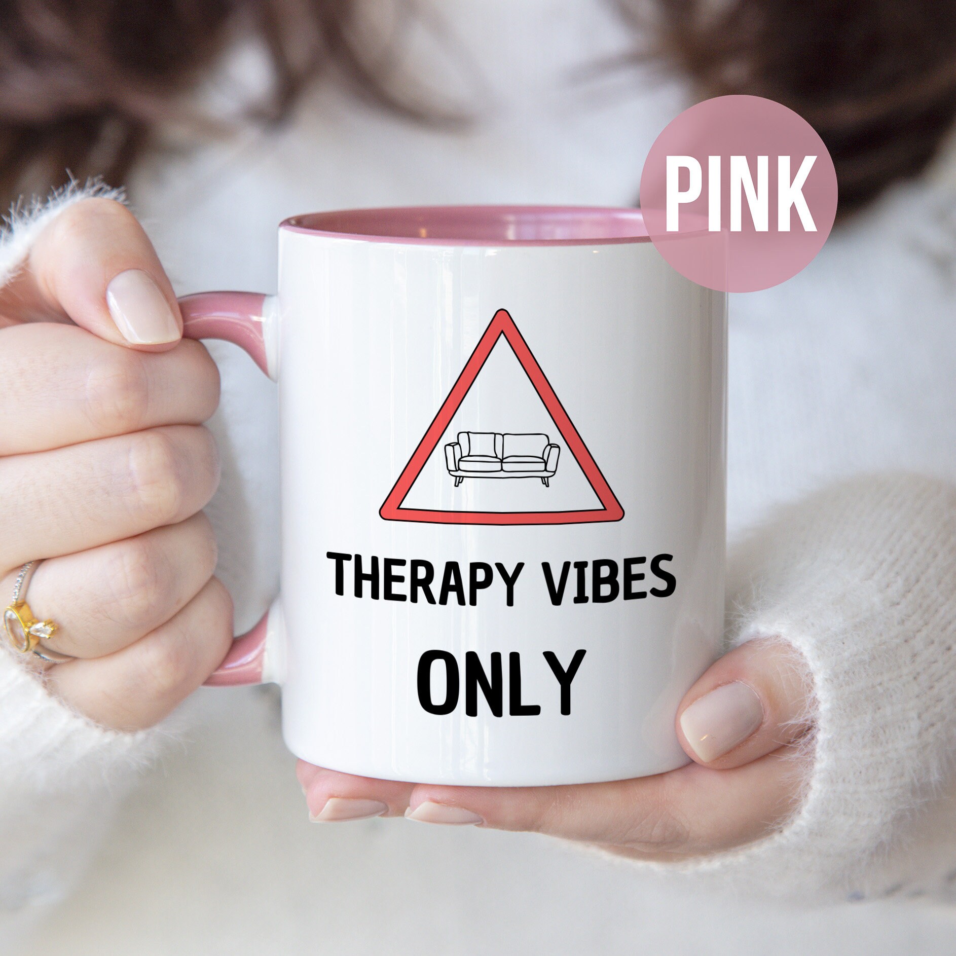 Therapy Vibes Only, Funny Traffic Sign, Mug for Counselor, Family ...