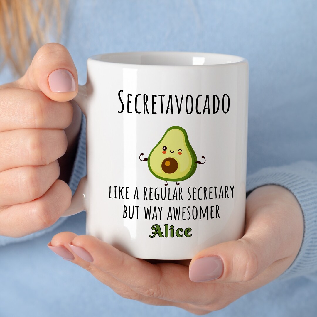 Personalized secretavocado Secretary Mug, Custom Avocado Gift for ...