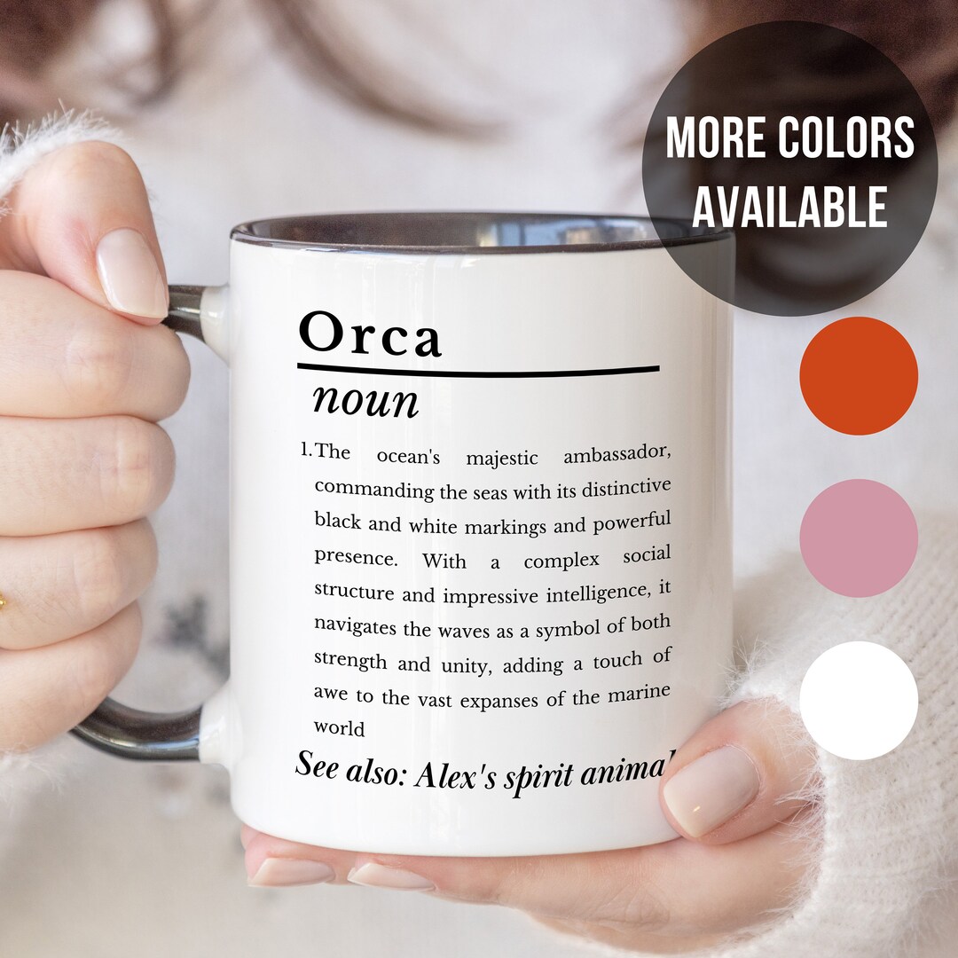 Personalised Orca Definition Mug, Custom Gift for Killer Whale ...