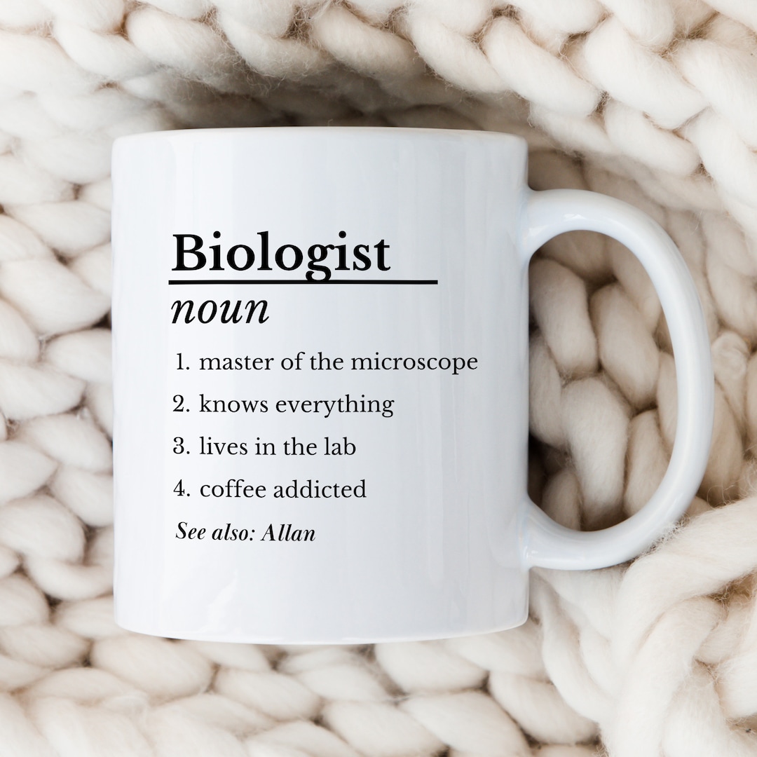Custom Biologist Definition Mug, Personalized Gift for Bio Graduate ...