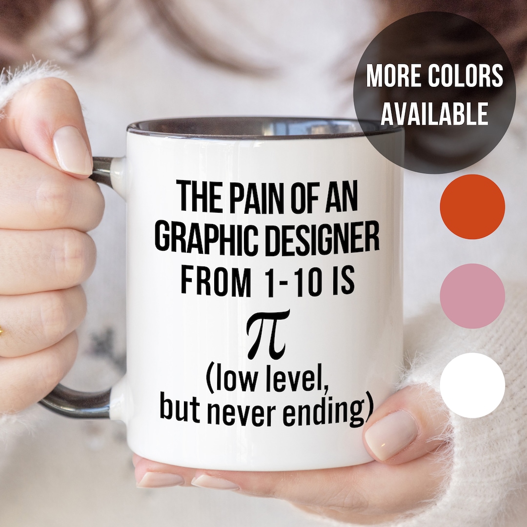 Graphic Designer Meme Mug, Funny Quote, Pi Joke, Artist Birthday ...