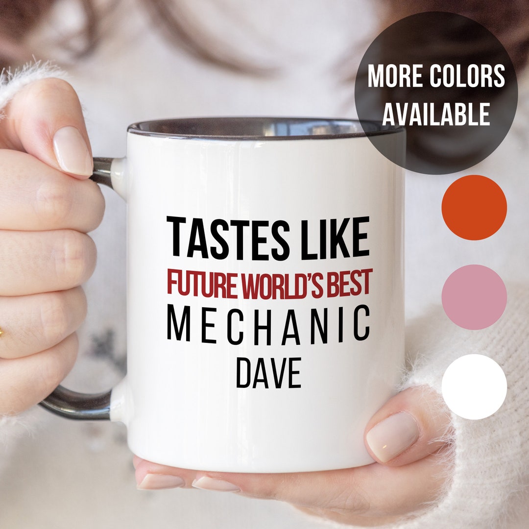 Personalized world's Best Mechanic Mug, Custom Gift for Gearhead, Car ...
