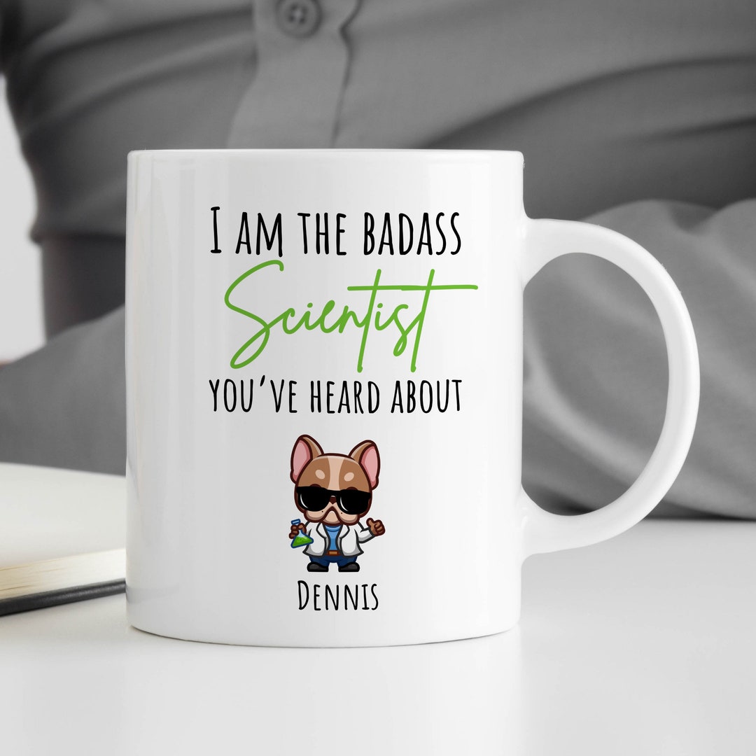 Custom Science Mug, Personalized Gift for Chemistry Professor, Dog With ...