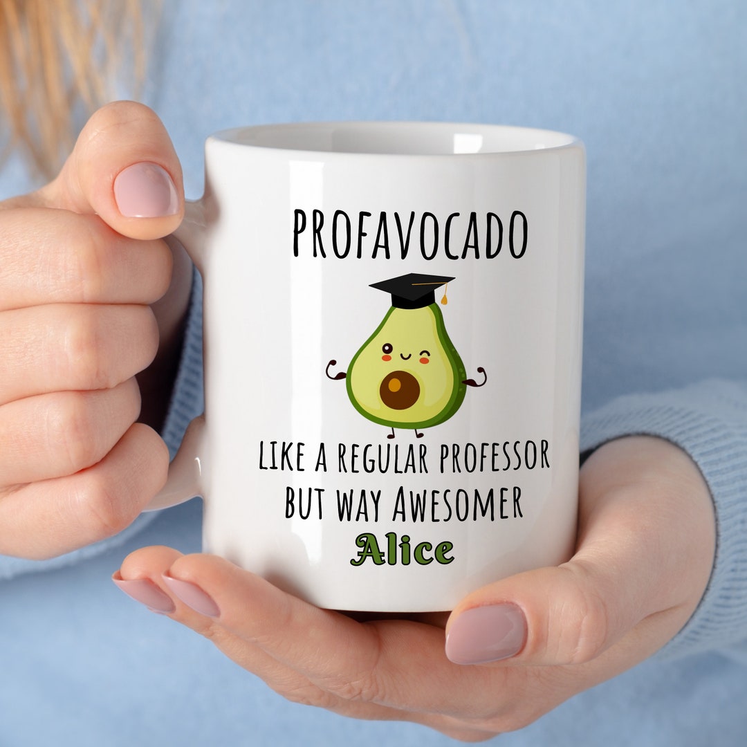 Personalised Avocado Mug for Professors, Profavocado, Custom Gift for ...