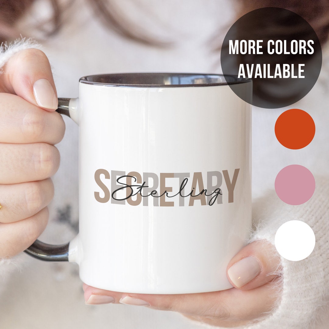 Personalized Secretary Mug, Simple Custom Gift for Assistant, Coworker ...