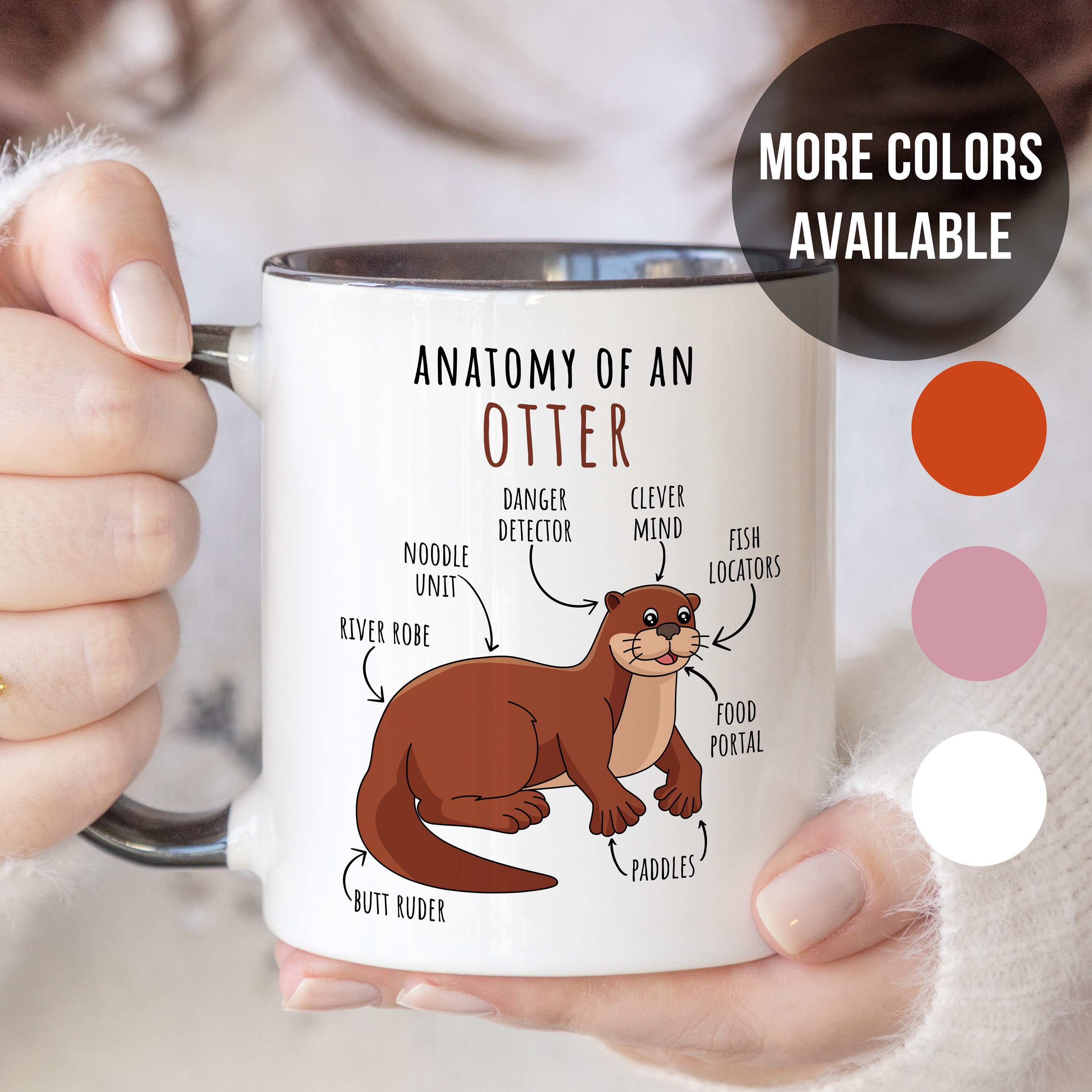 Anatomy of an Otter Mug, Cute Gift for Otter Enthusiasts, Animal ...